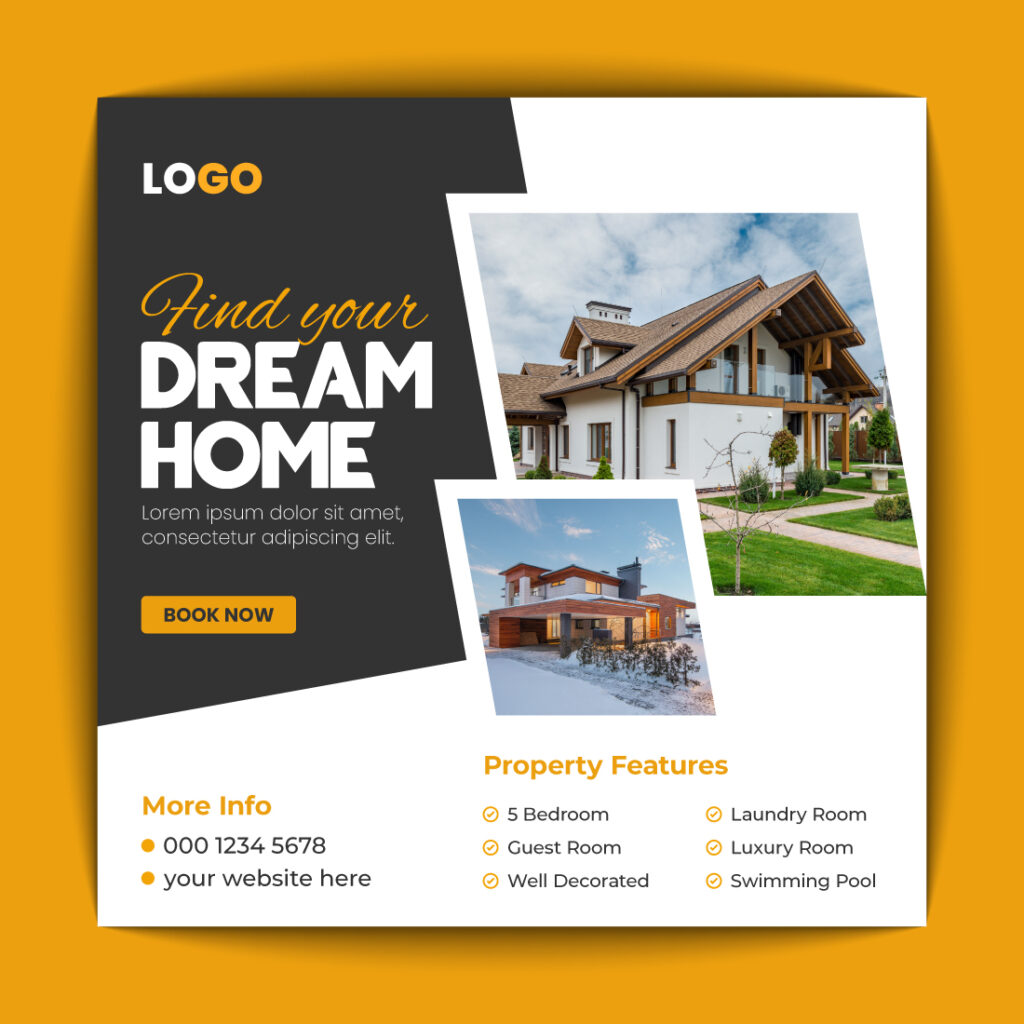 Real Estate Social Media Banner Template - MasterBundles