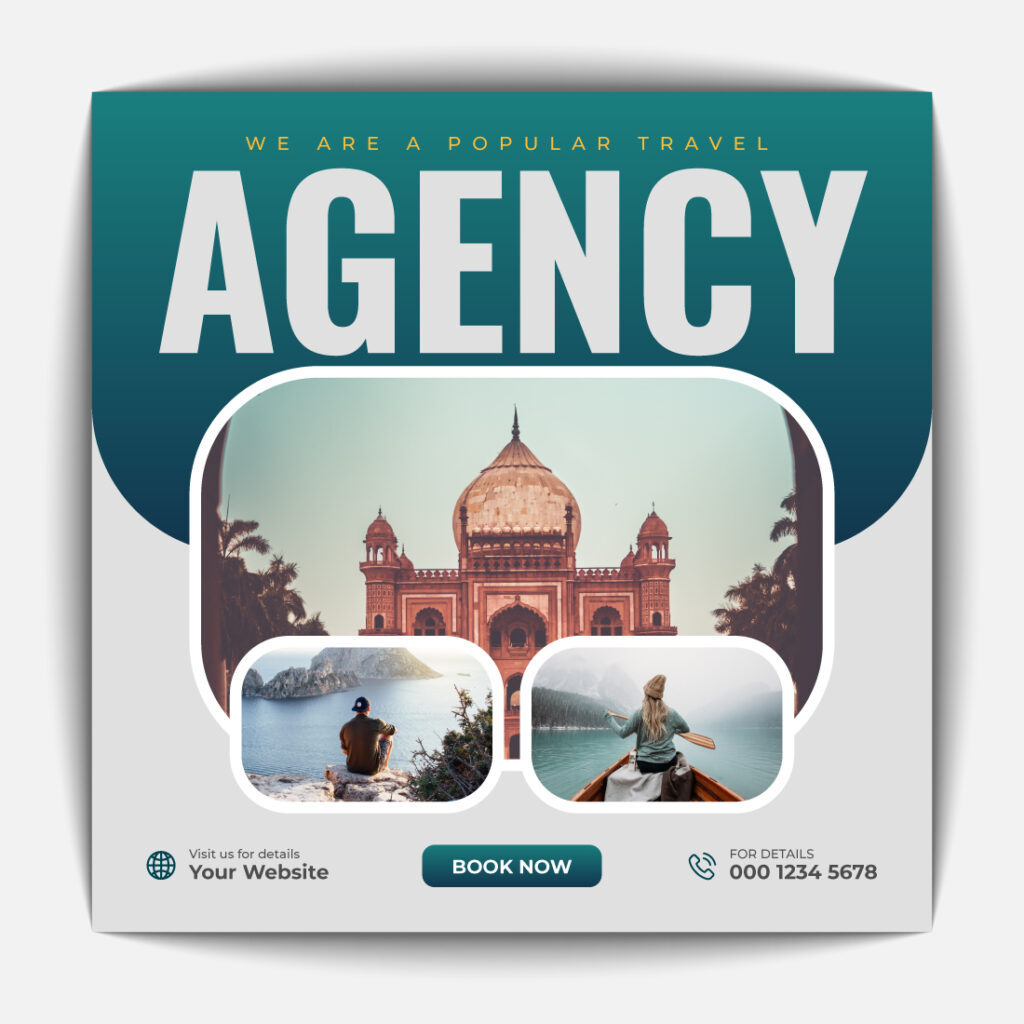 Travel Social Media Banner Design Example - MasterBundles