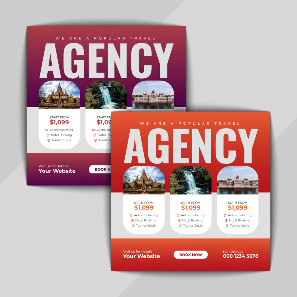Easy Travel Social Media Banner Design - MasterBundles