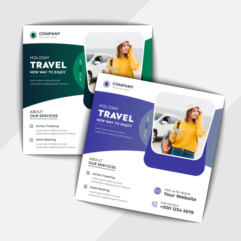 Travel Social Media Banner Design - MasterBundles