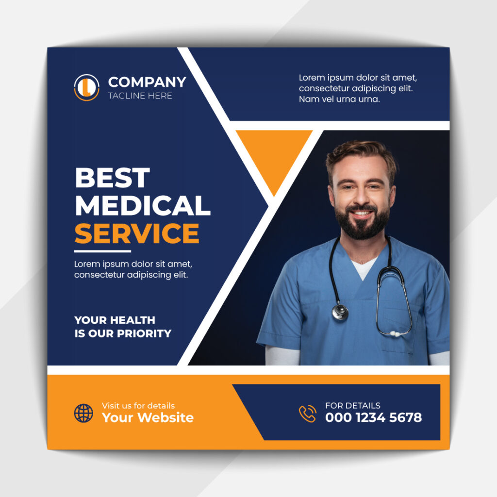 Medical Healthcare Social Media Banner Design - MasterBundles