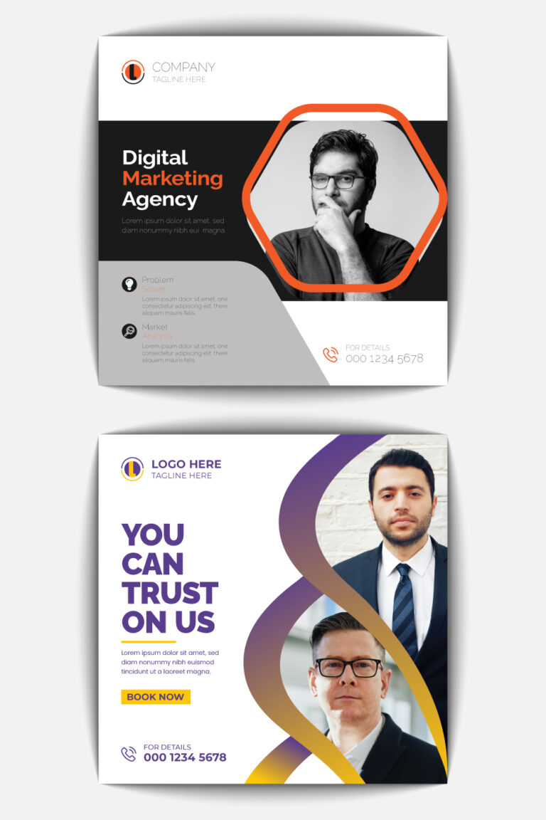 Corporate Social Media Banner Design - MasterBundles