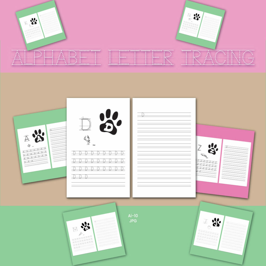 Alphabet Letter Tracing Vector - MasterBundles