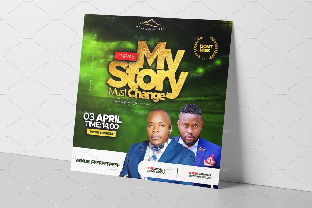 Prophetic service church flyer – MasterBundles