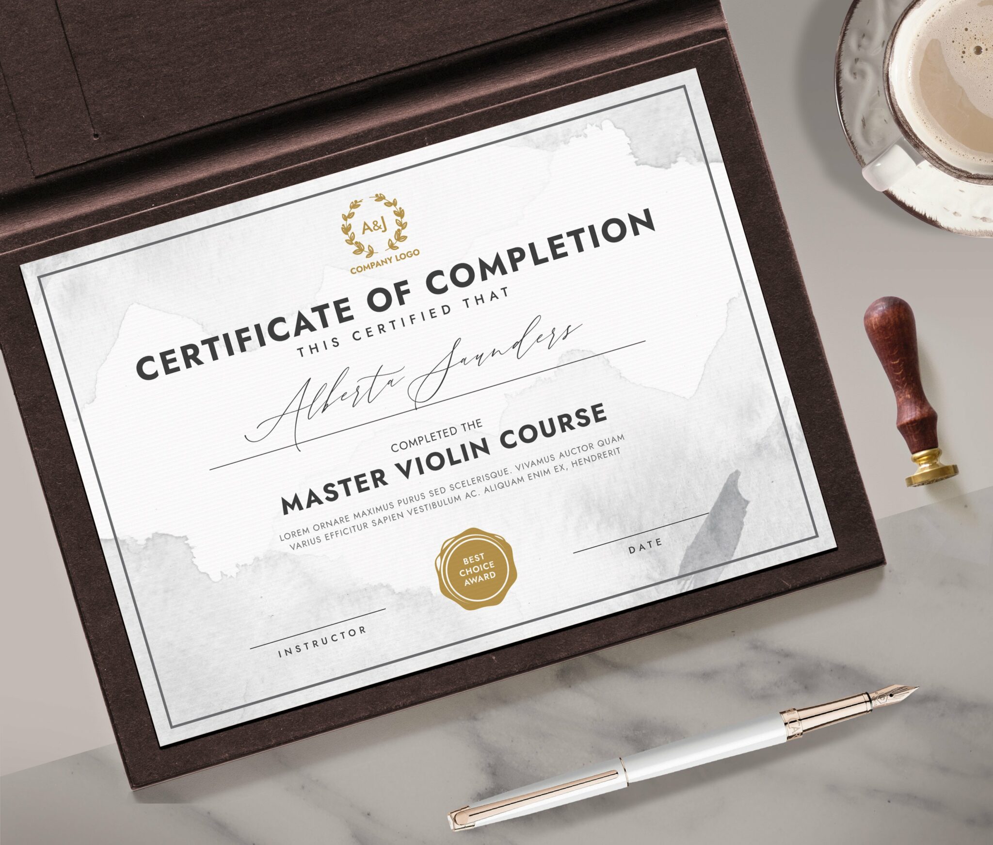 Certificate Template C001 – MasterBundles