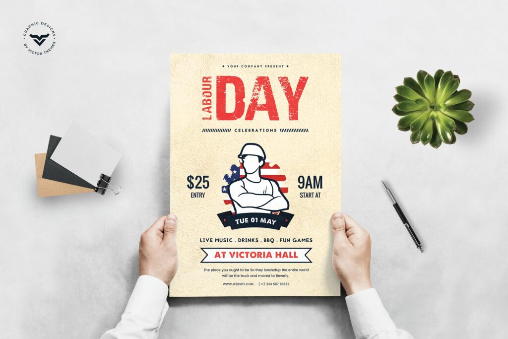 Labour Day Flyer/Poster – MasterBundles