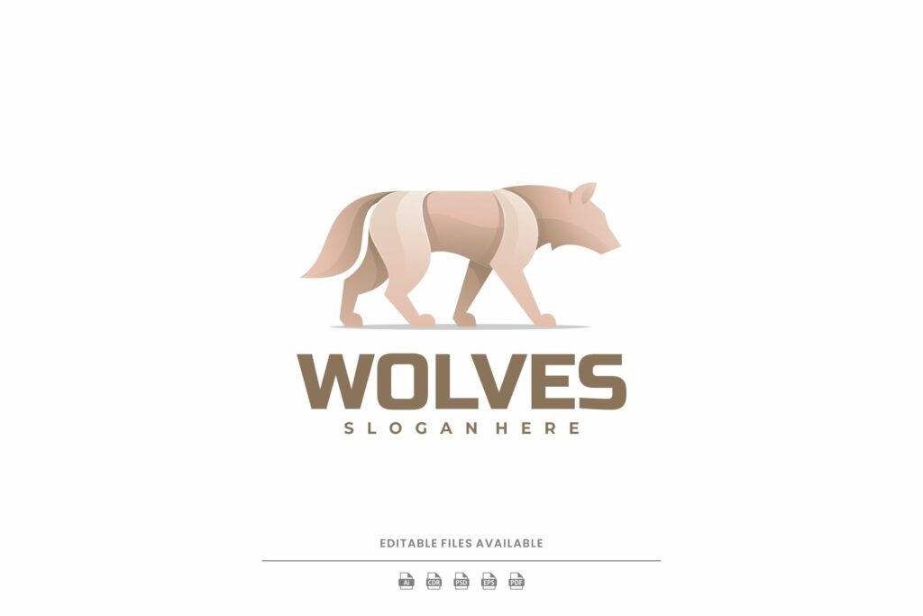 Wolf Gradient Logo – MasterBundles