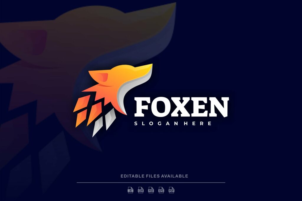 Fox Gradient Colorful Logo – MasterBundles
