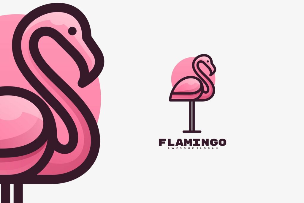 Flamingo Gradient Logo – MasterBundles