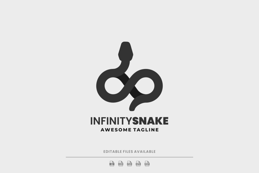 Infinity Snake Silhouette Logo – MasterBundles