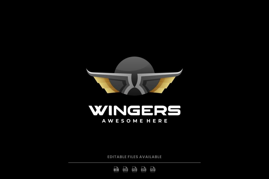 Winger Gradient Logo – MasterBundles