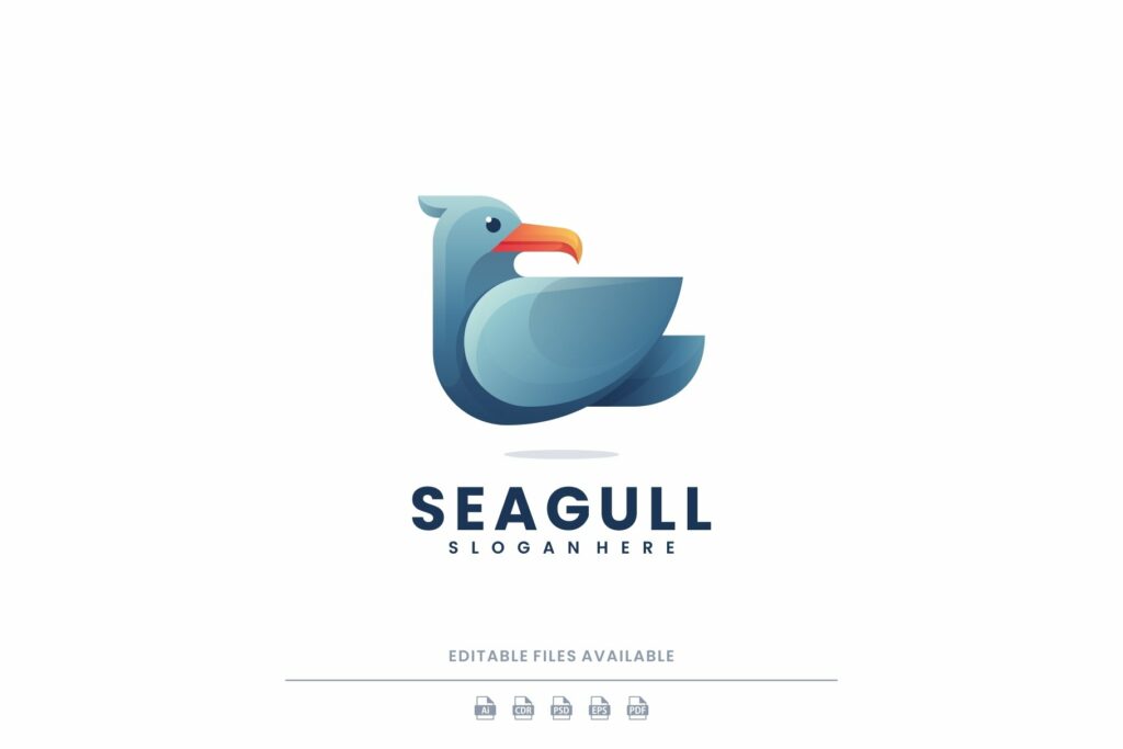 Seagull Gradient Logo – MasterBundles