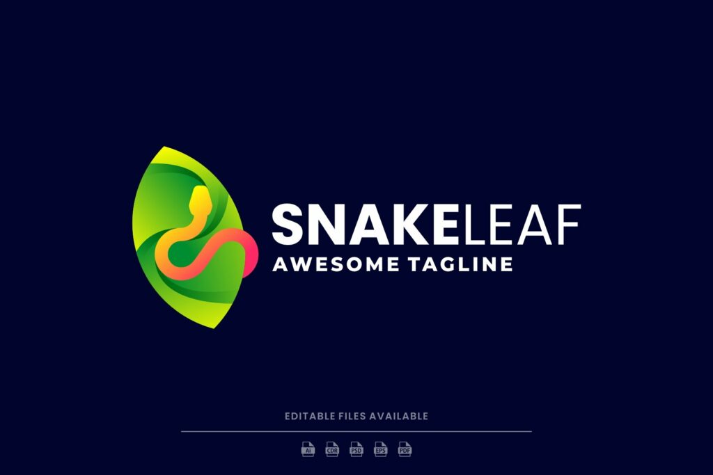 Snake Leaf Colorful Logo – MasterBundles