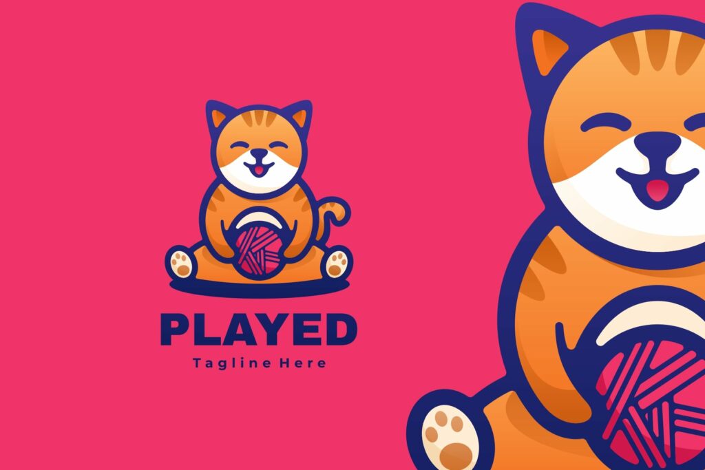 Cat Simple Mascot Logo – MasterBundles