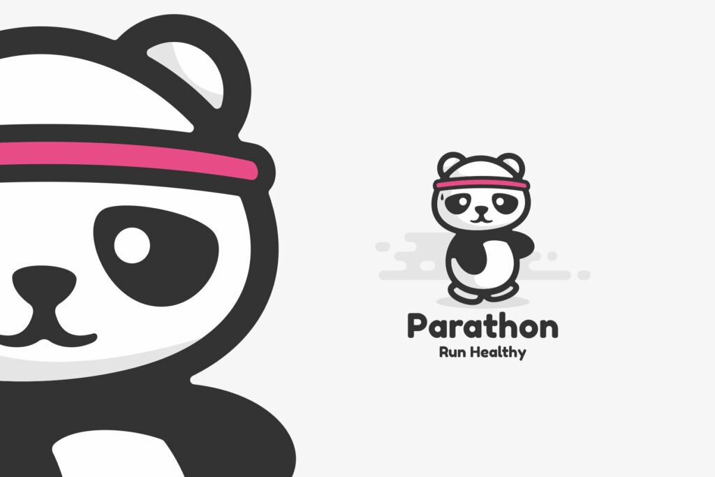 Panda Simple Mascot Logo – MasterBundles