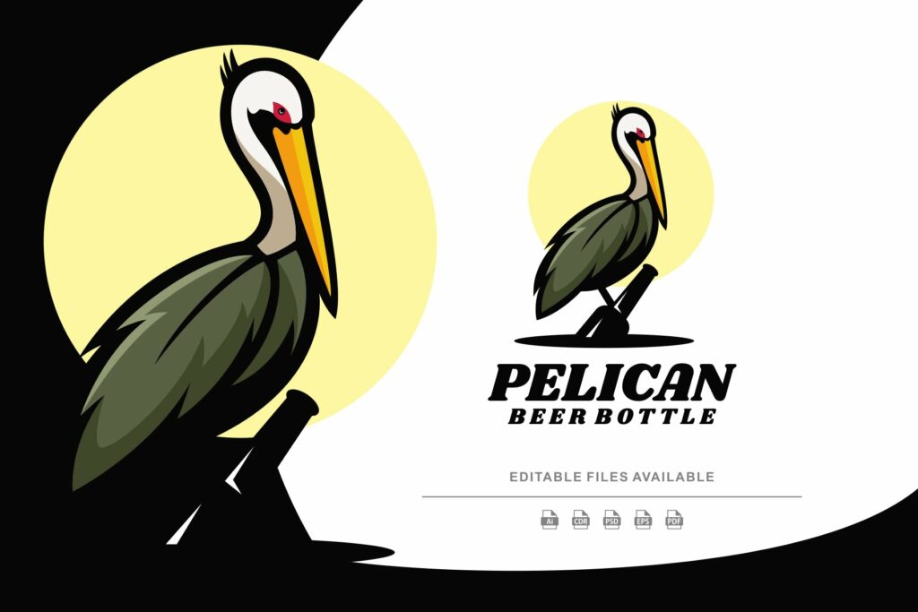 Pelican Simple Mascot Logo – MasterBundles