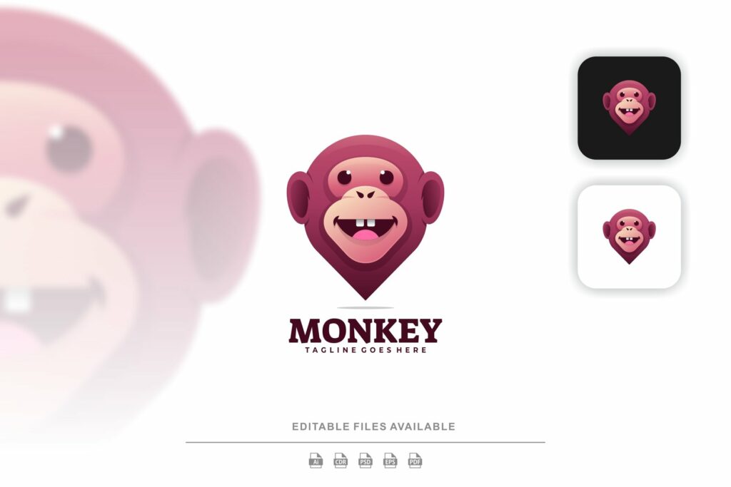 Monkey Gradient Logo – MasterBundles