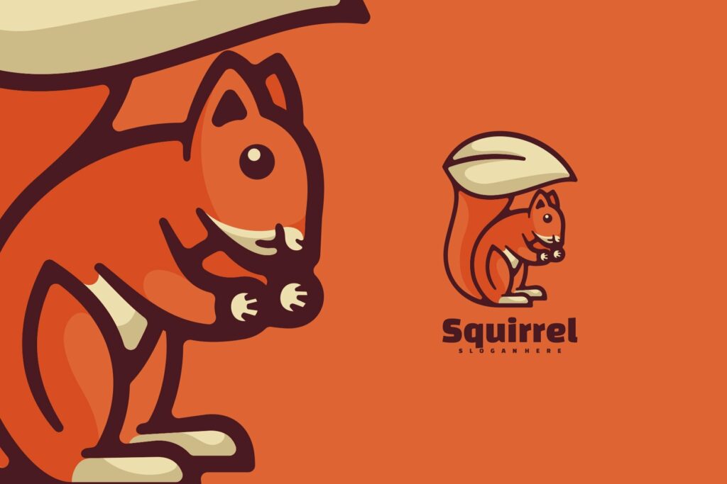 Squirrel Cartoon Logo – MasterBundles