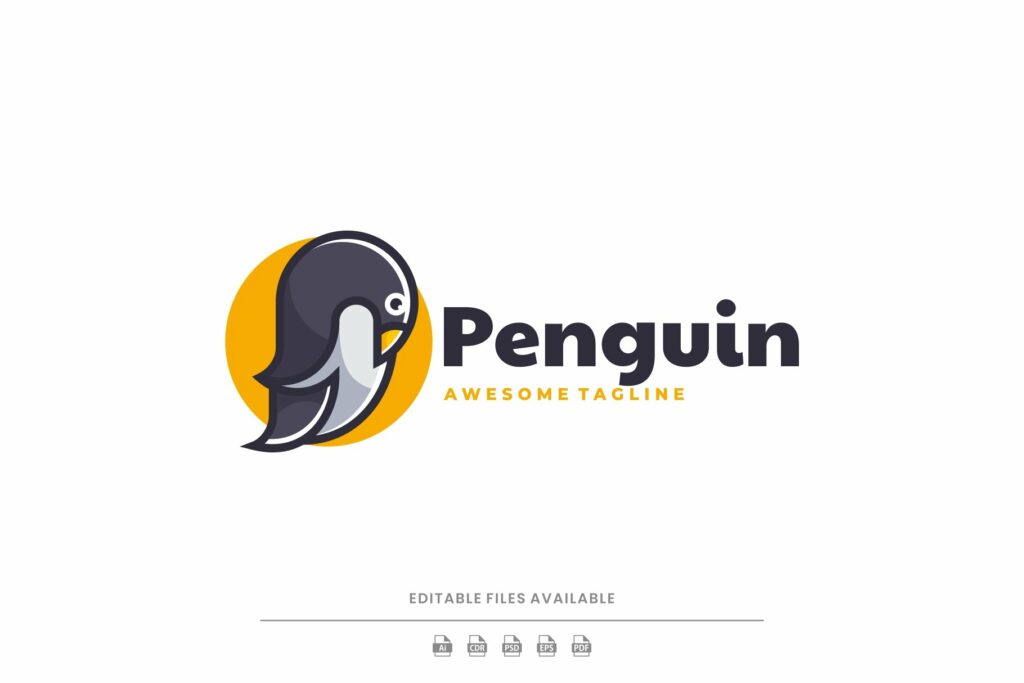 Penguin Simple Mascot Logo – MasterBundles