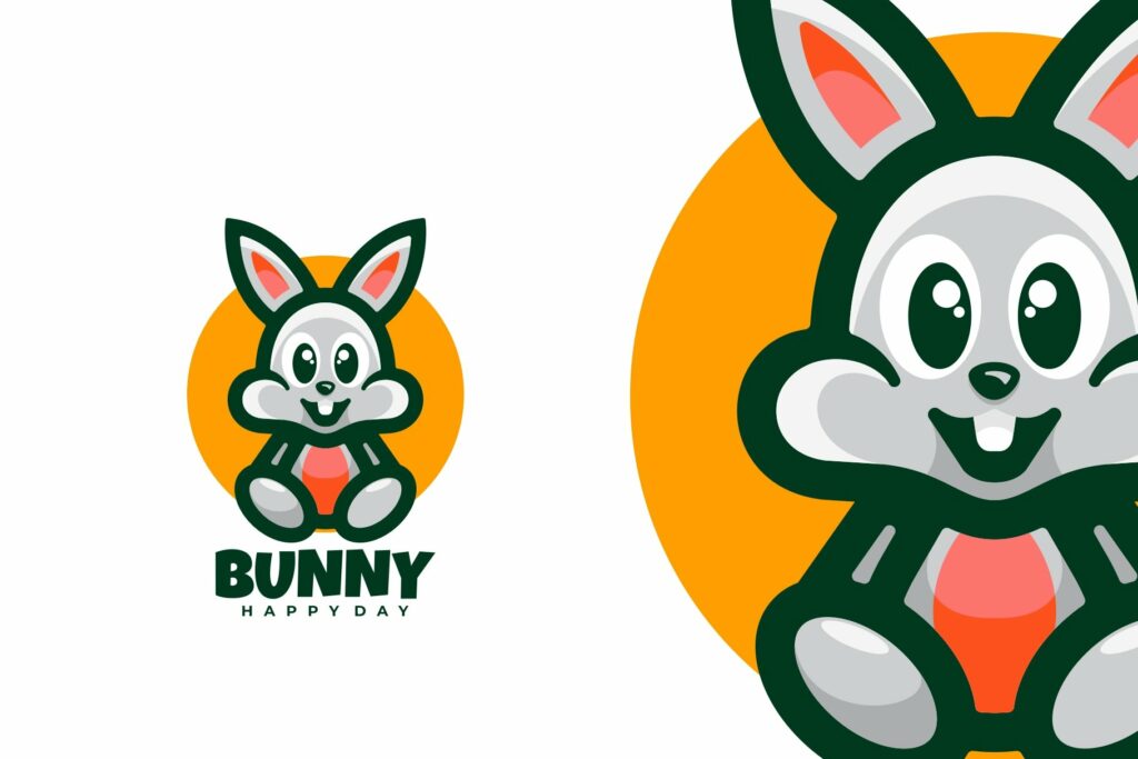 Bunny Cartoon Logo – MasterBundles