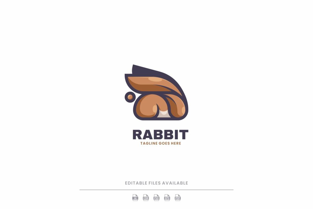 Rabbit Simple Mascot Logo – MasterBundles