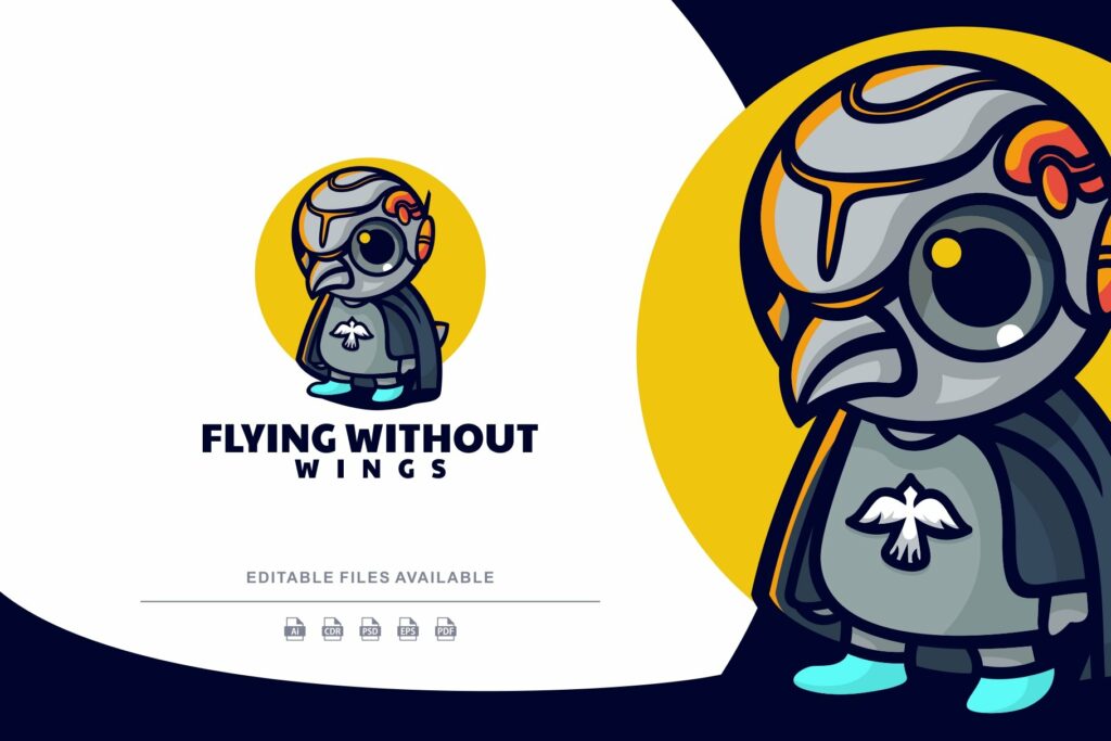 Penguin Simple Mascot Logo – MasterBundles