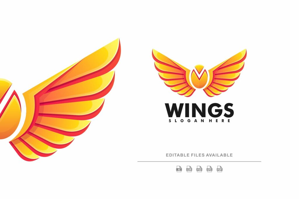 Wings Colorful Logo – MasterBundles