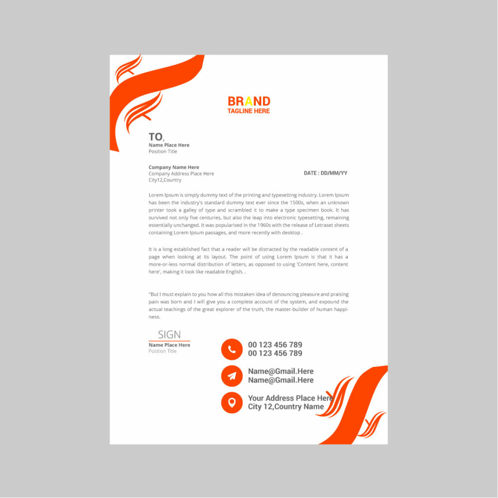 Construction ,modern ,clean and creative letterhead design template ...