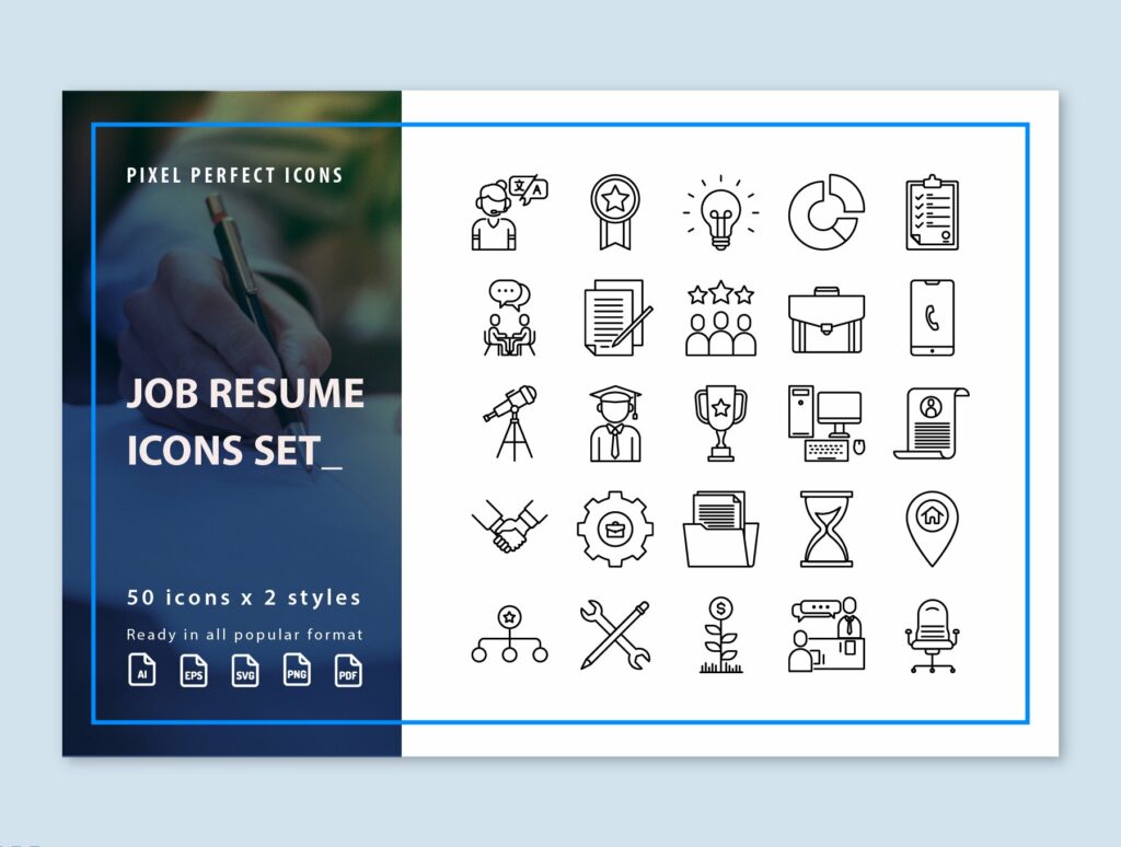 Job Resume Icons – MasterBundles