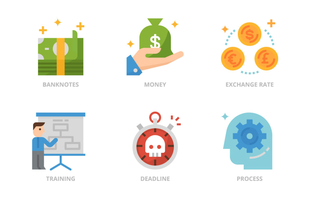 36 Business Icons Set x 4 Styles - MasterBundles