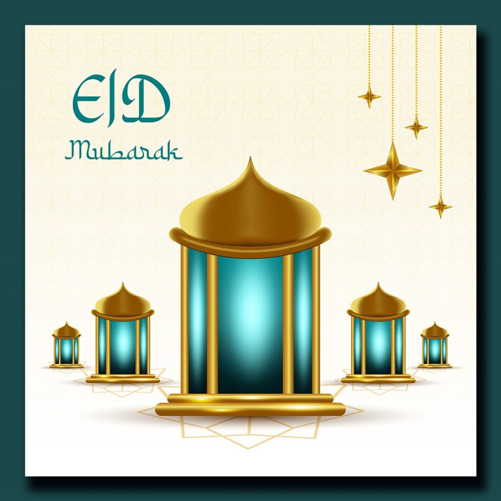 Eid Mubarak Greetings Social Media Post - MasterBundles