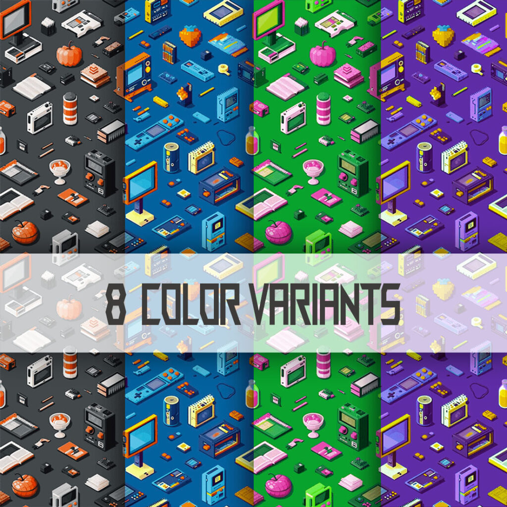 Retro Gaming Design Seamless Pattern - MasterBundles