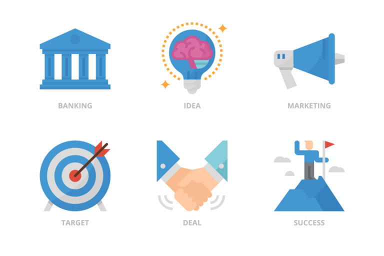 36 Business Icons Set x 4 Styles - MasterBundles