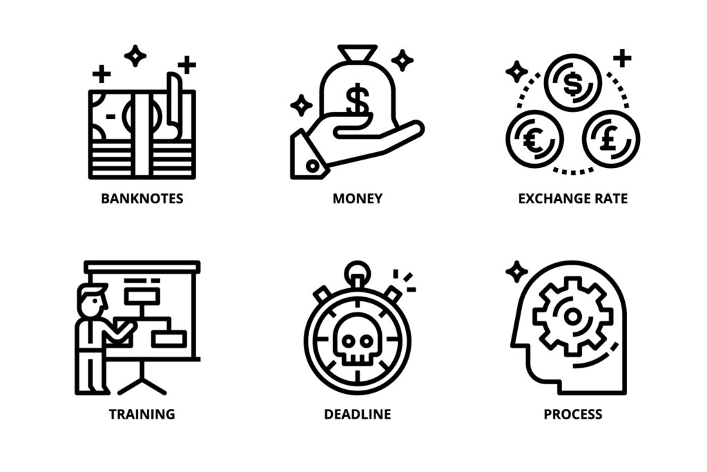 36 Business Icons Set x 4 Styles - MasterBundles