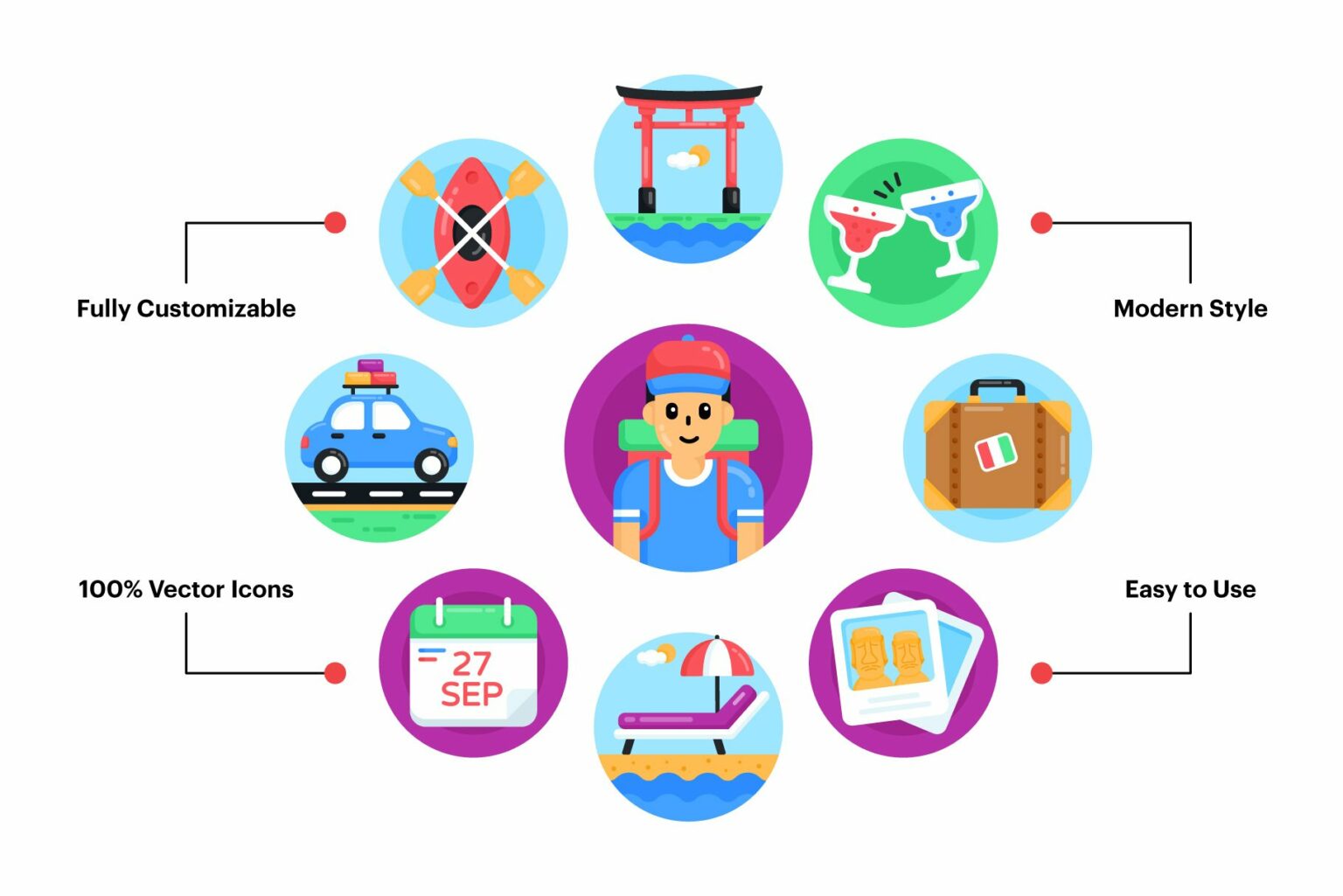 50 World Tourism day Icons – MasterBundles