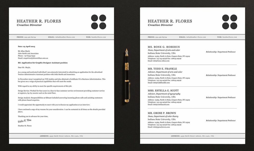 3 Pages Resume/CV Template Full Set – MasterBundles
