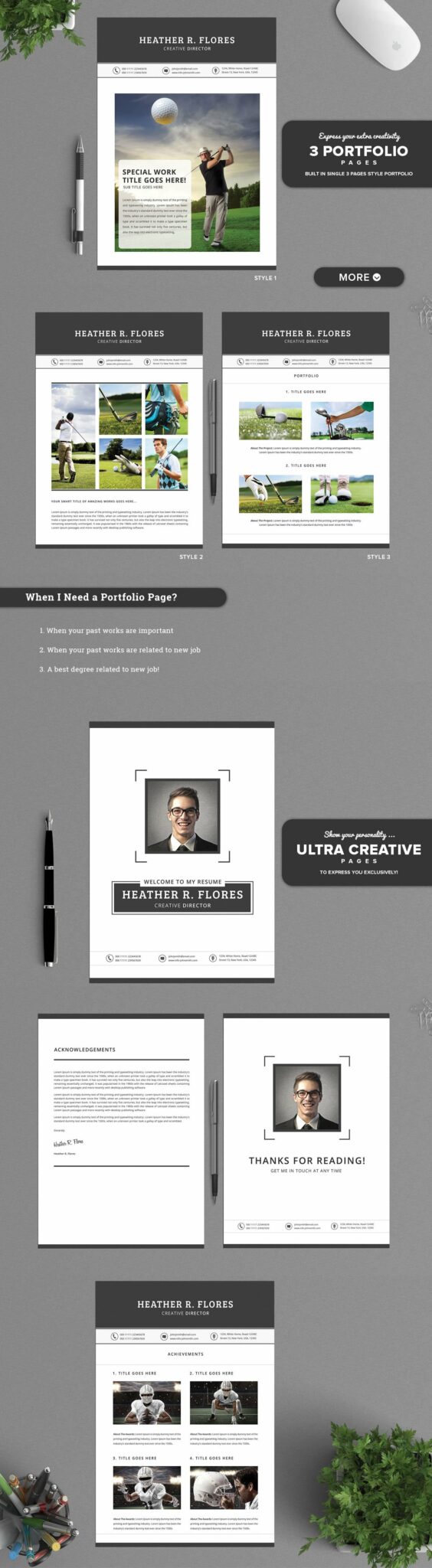 All in One Timeless Resume CV Pack – MasterBundles