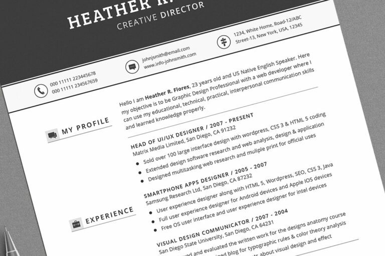 All in One Timeless Resume CV Pack – MasterBundles