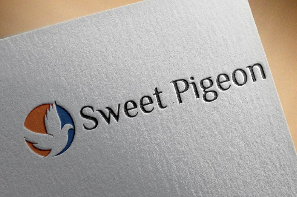 Sweet Pigeon Bird in Peace Logo – MasterBundles