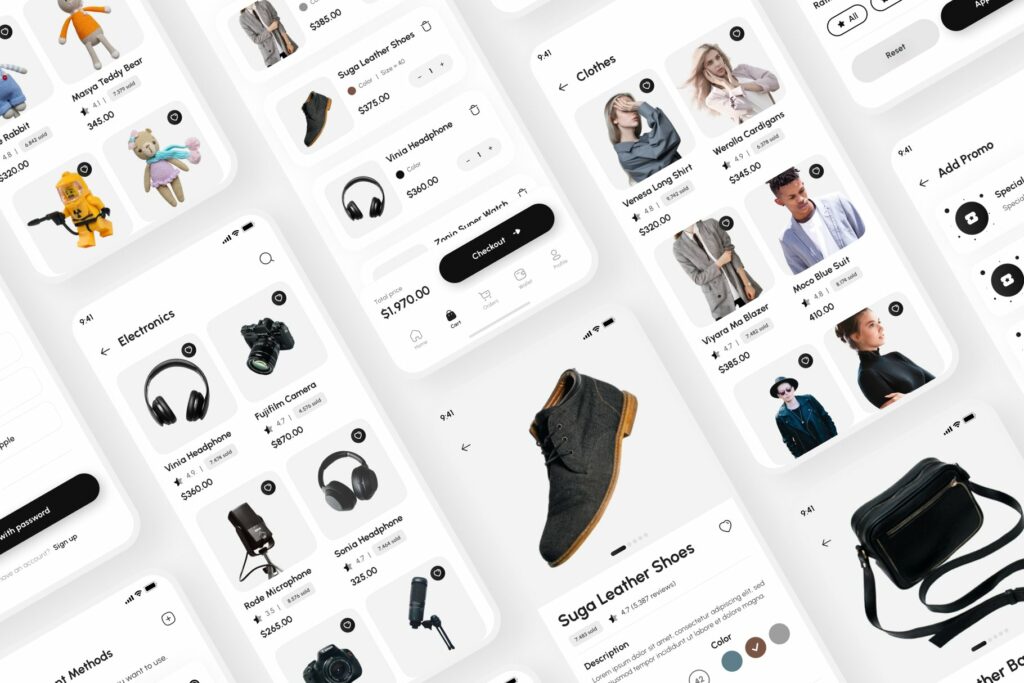 E-Commerce & Online Shop App UI Kit – MasterBundles