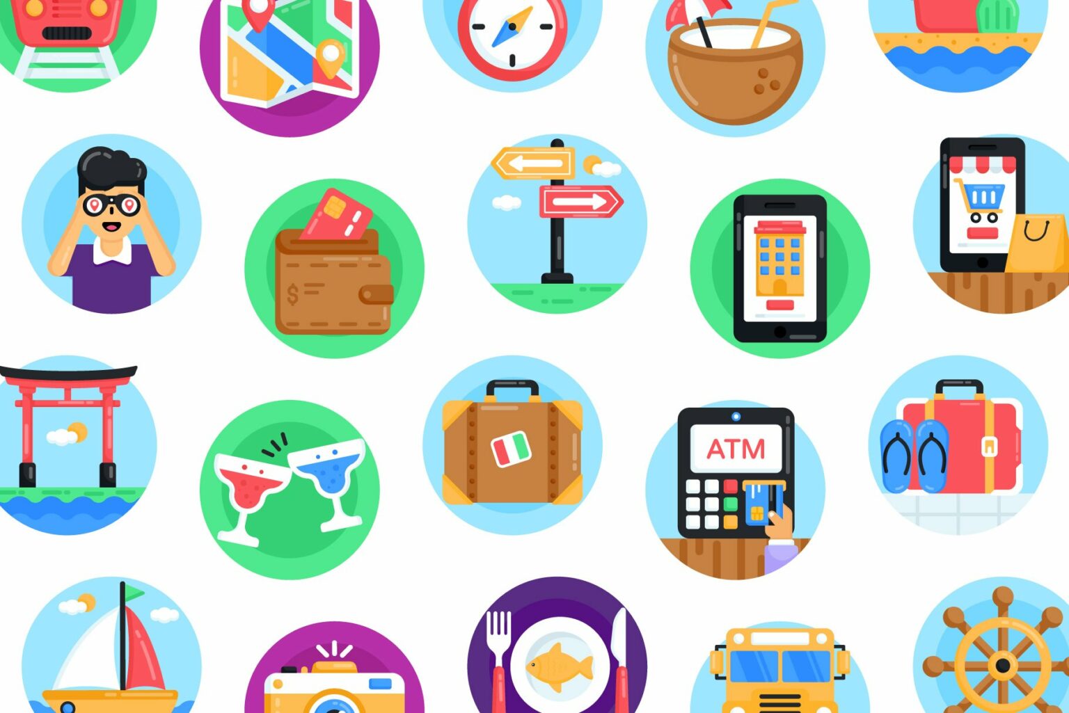 50 World Tourism day Icons – MasterBundles