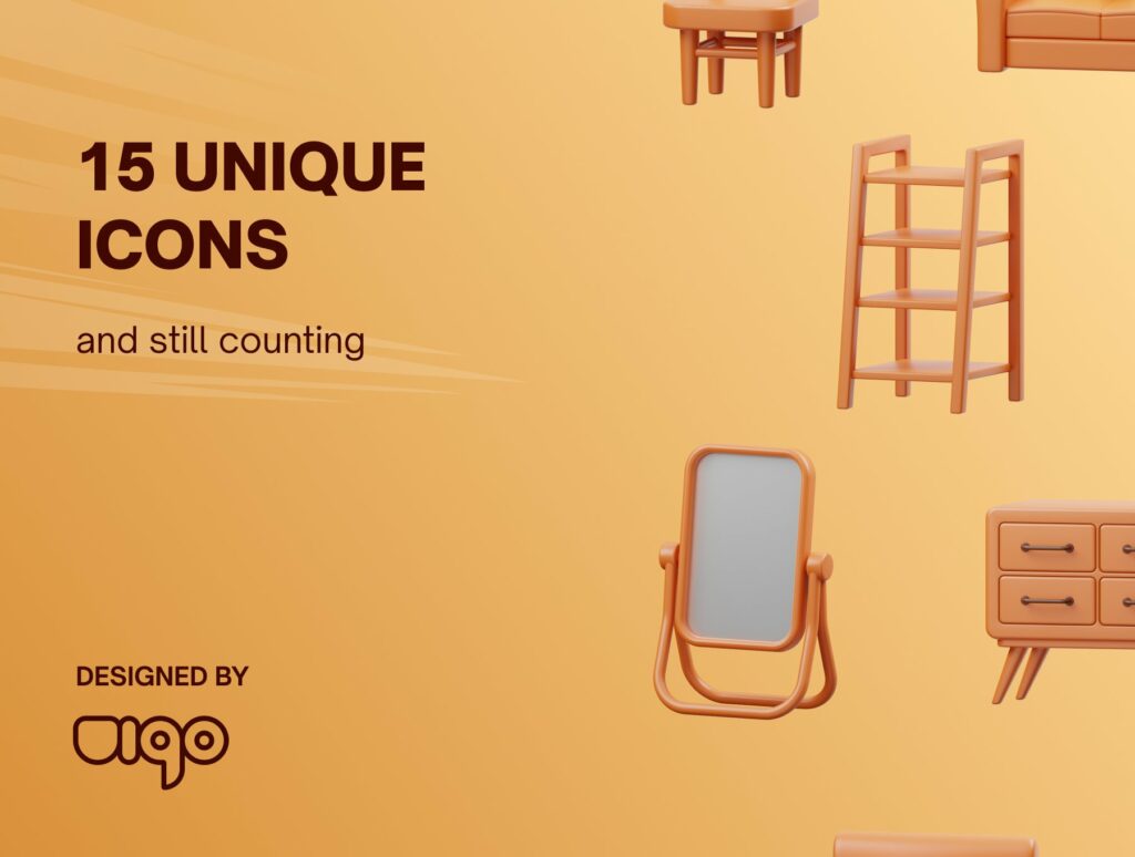 Furniture 3D Icon – MasterBundles