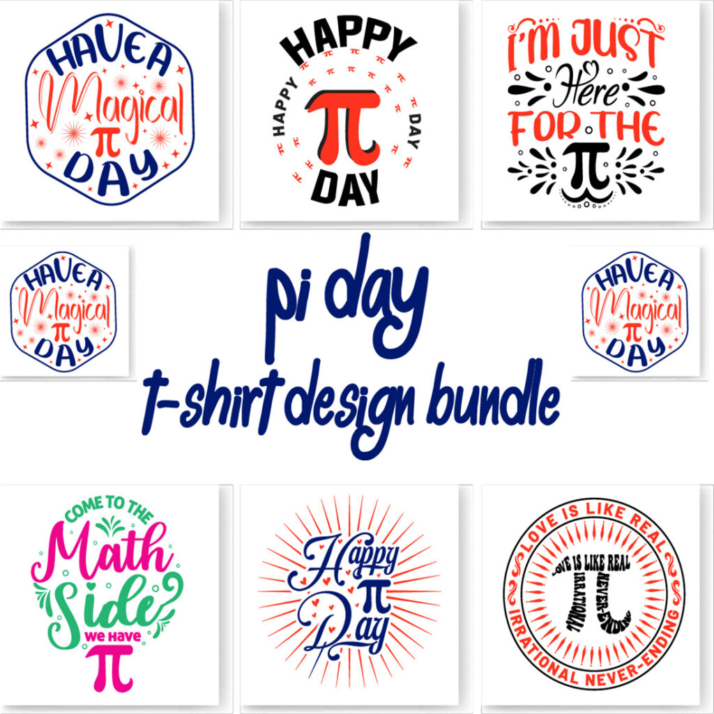 Pi Day T-Shirt Design Bundle, Pi Day, Pi Day Design - MasterBundles