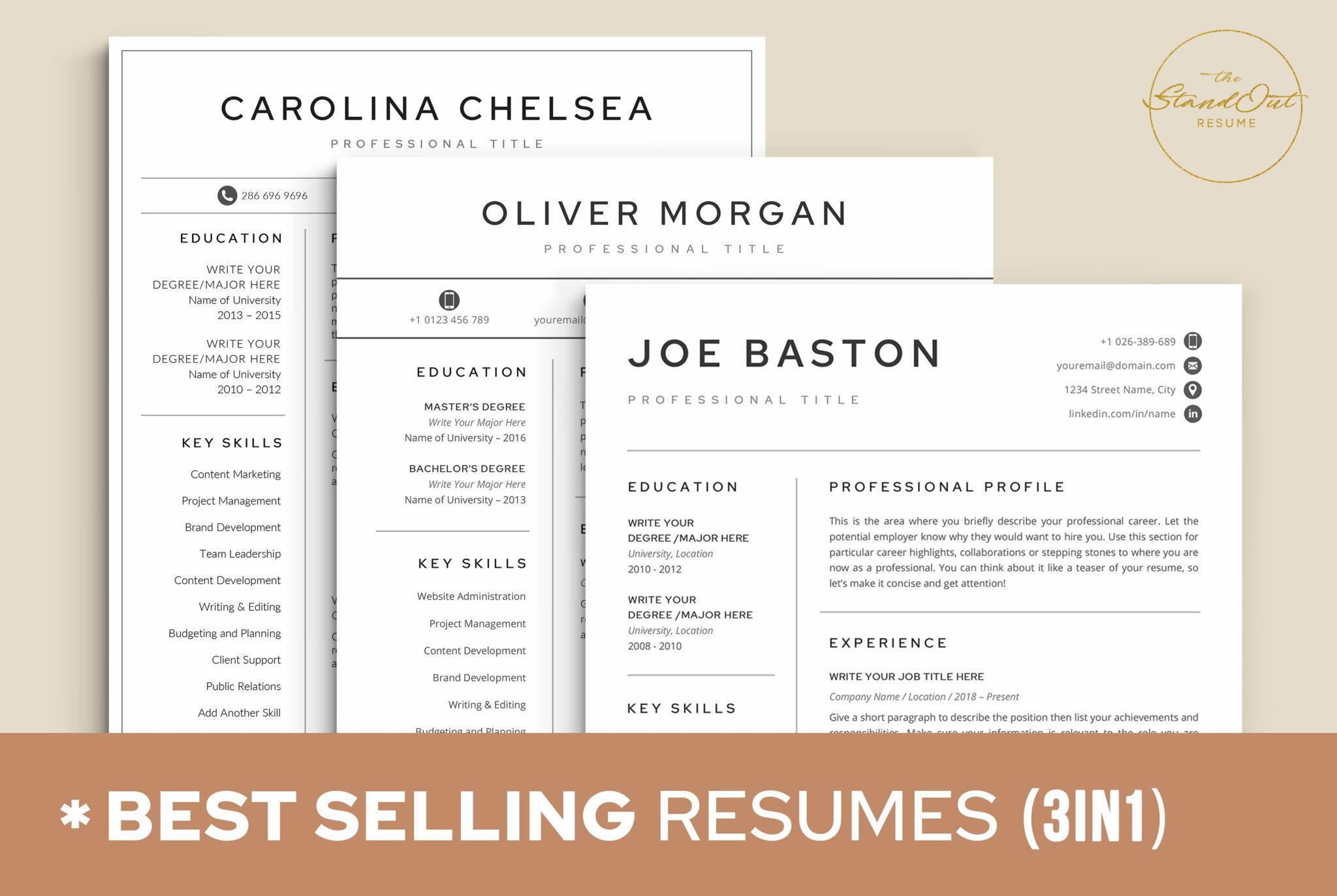 Resume/CV Template BUNDLE – MasterBundles