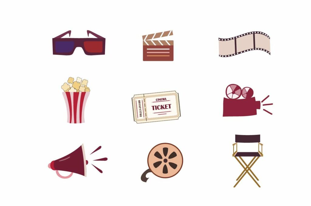 Set of cinema icons vector – MasterBundles