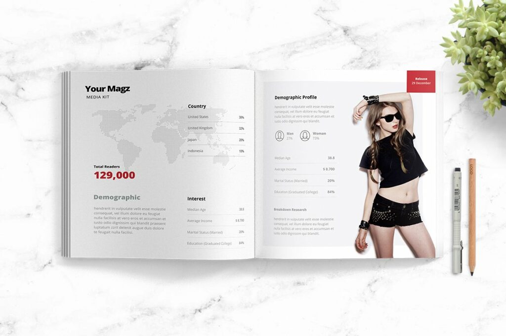 Magazine Media Kit Template – MasterBundles