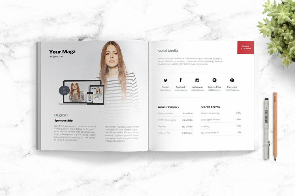 Magazine Media Kit Template – MasterBundles