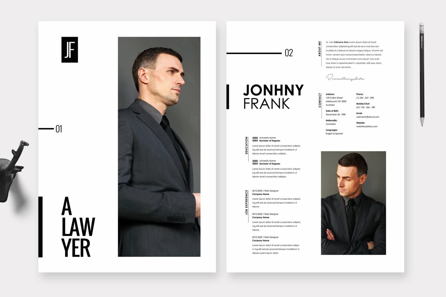 Lawyer Resume CV Template 36 – MasterBundles