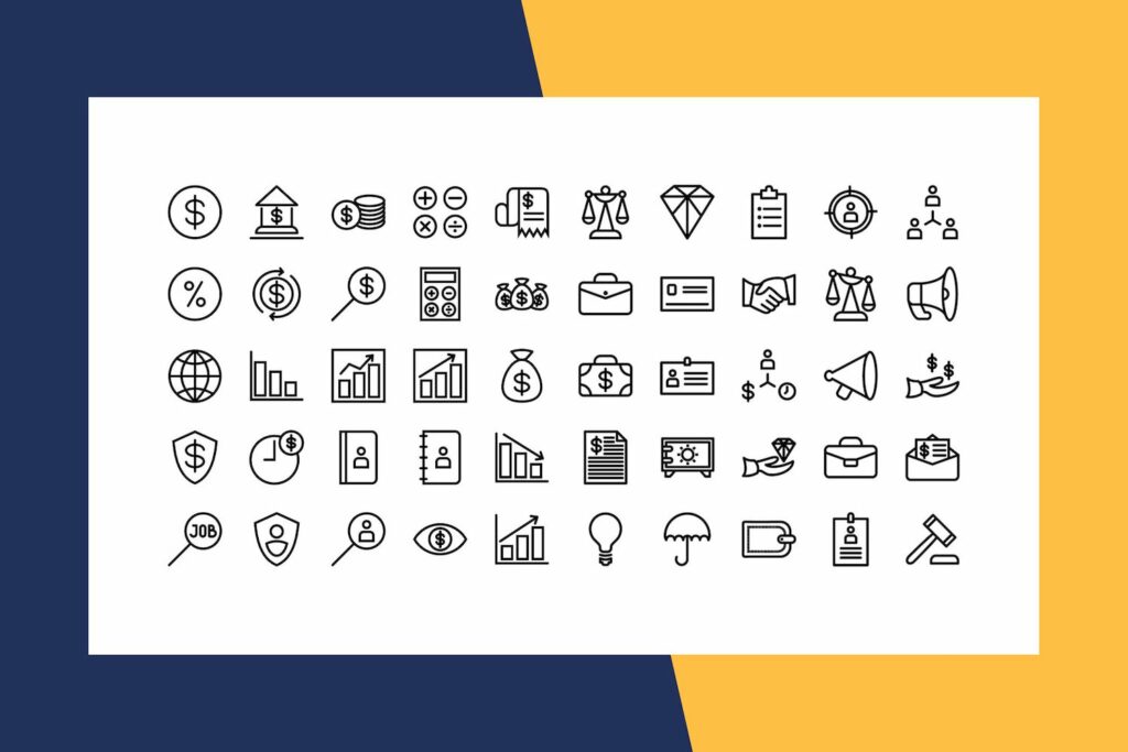 100 Finance Icons Pack – MasterBundles