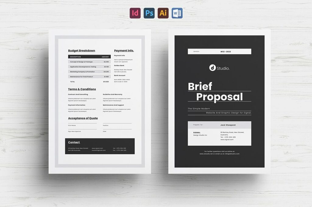 Brief Proposal Templates – MasterBundles